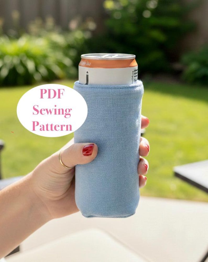 Slim Can Cozy Sewing Pattern: Beginner-friendly Cup Sleeve (PDF ...
