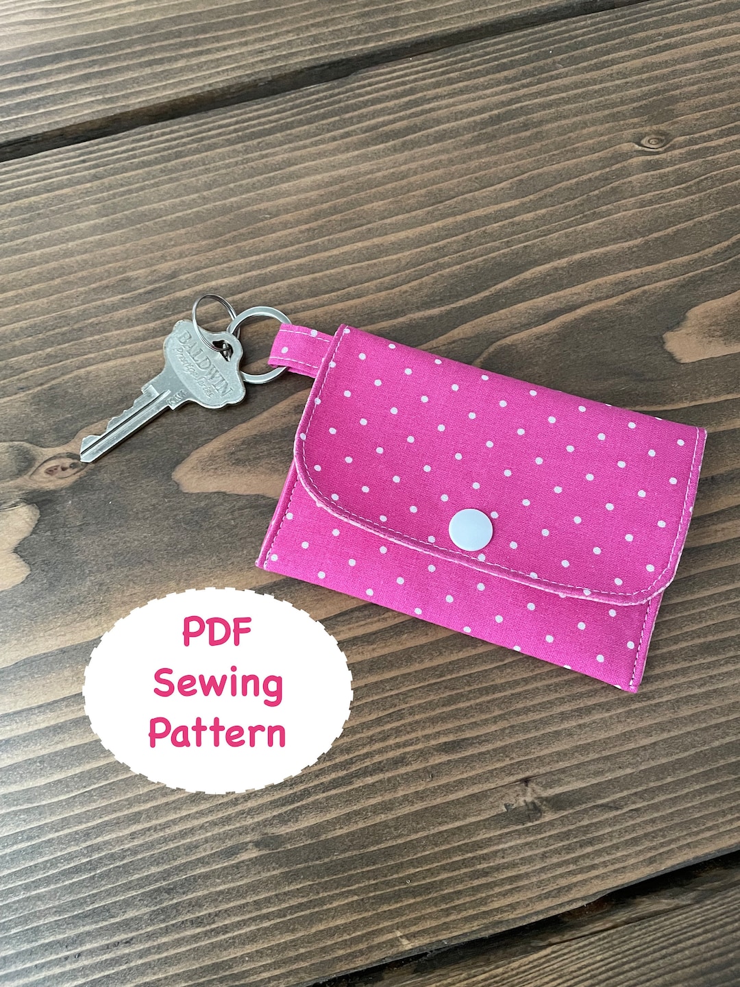 Mini Card Wallet Sewing Pattern With Key Chain (PDF Pattern) - Etsy