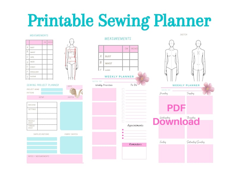 Sewing Planner / Printable PDF Instant Download / Project - Etsy