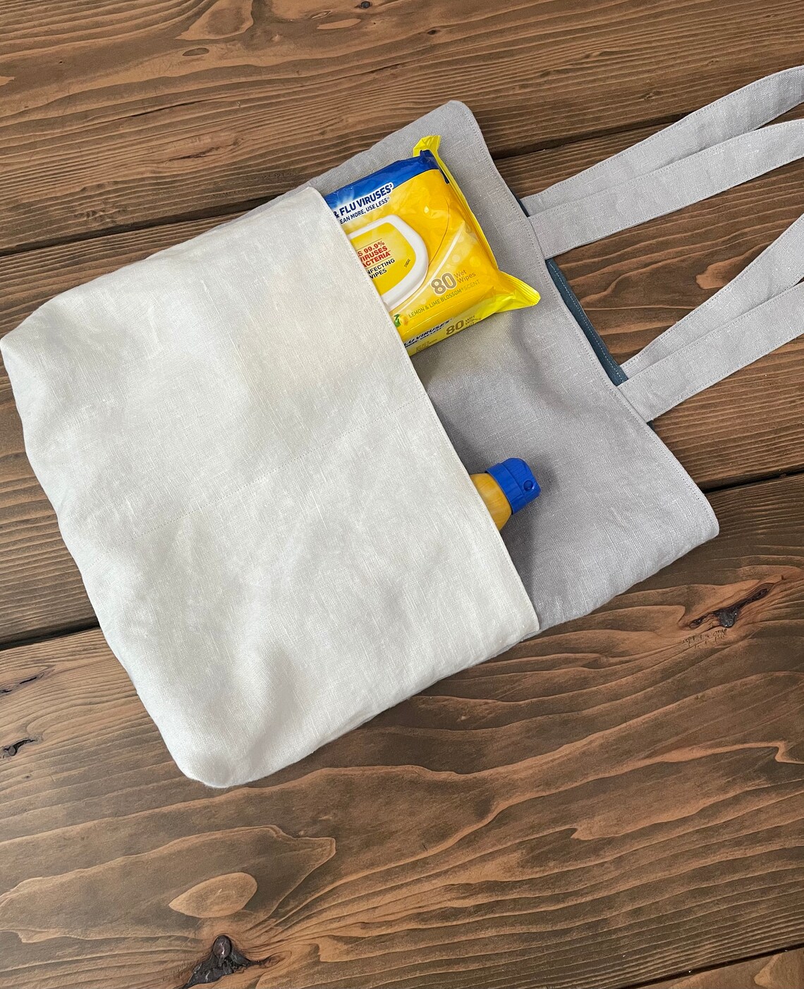 Tote Bag With Front Pockets PDF Sewing Tutorial / Instant - Etsy