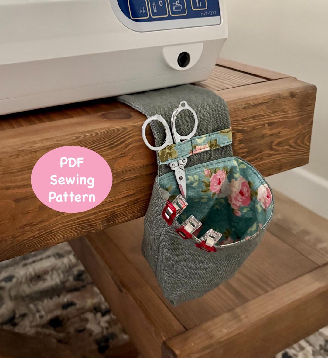 Lined Thread Catcher PDF Sewing Pattern, Thread Catcher Pattern, Easy ...