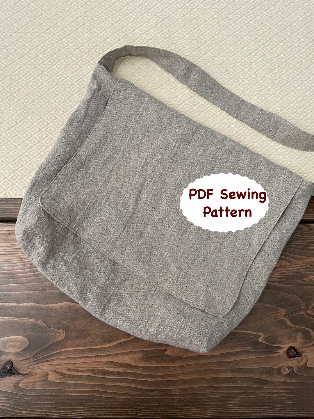 Crossbody Messenger Bag Sewing Pattern: Beginner-friendly PDF (instant ...