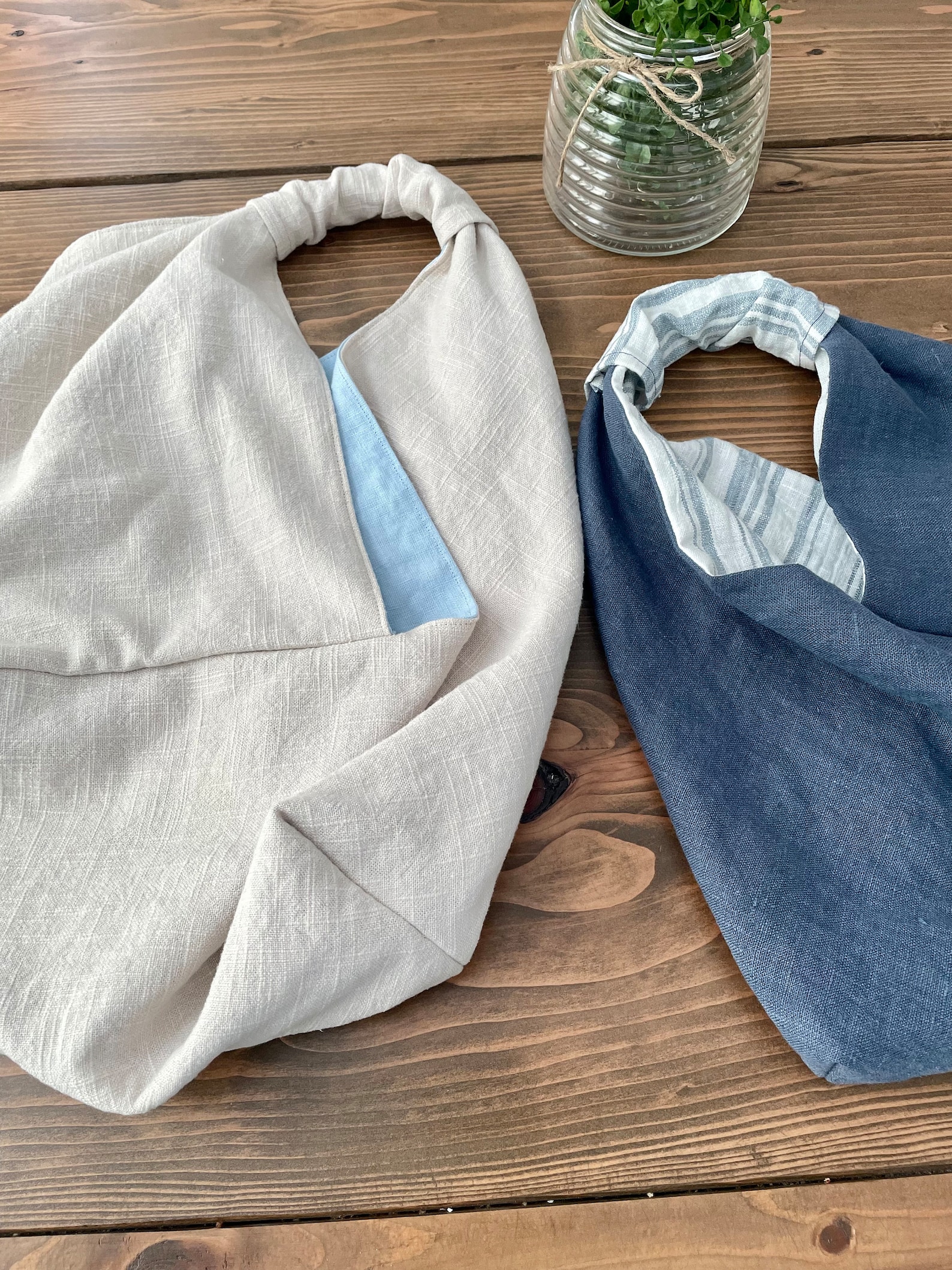 Large and Small Origami Japanese Bag PDF Sewing Pattern / Instant ...