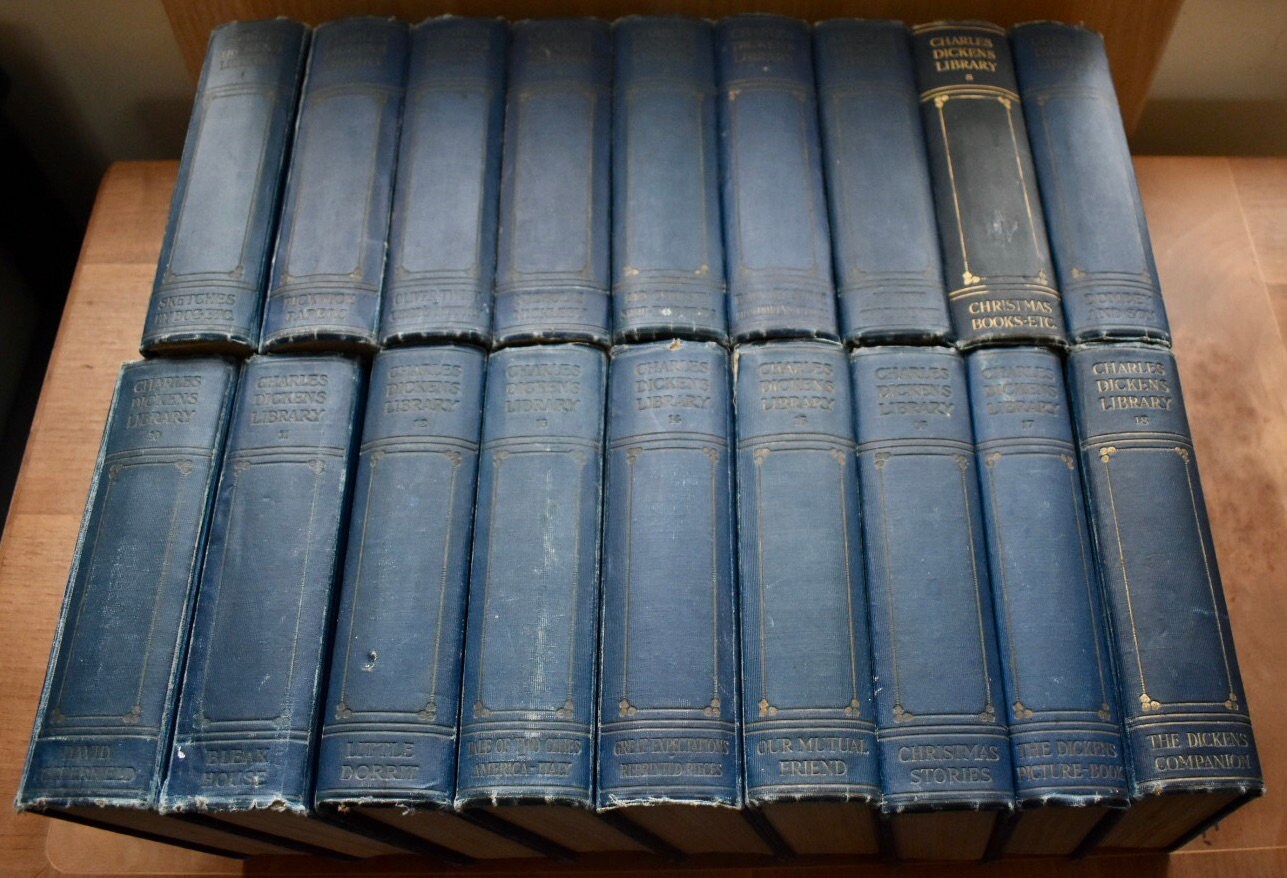 Charles Dickens Library Full Set of 18 Volumes. Illustrated | Etsy