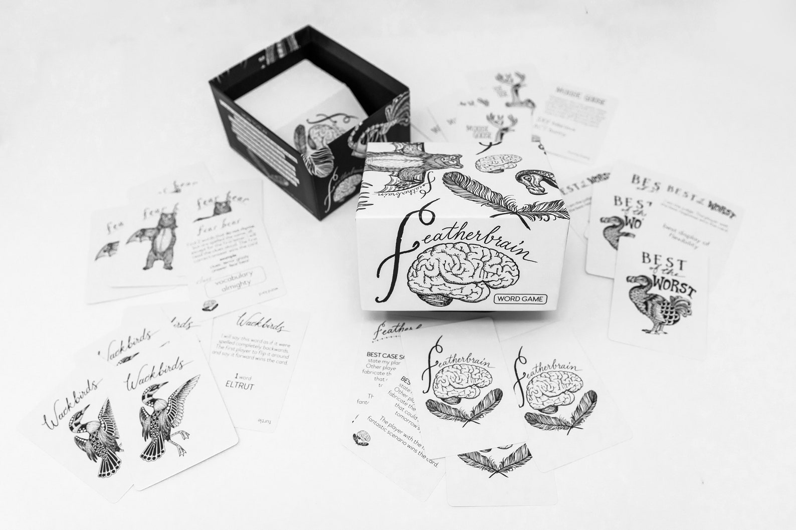 Featherbrain Card Game - a Brain Tangling, Word Mangling, Tail Feather ...