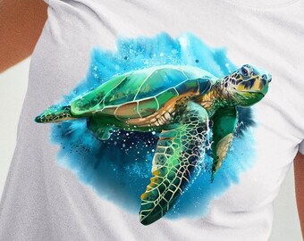 Ready to Press Ocean Turtle DTF Print Transfer, Heat Transfer for T ...