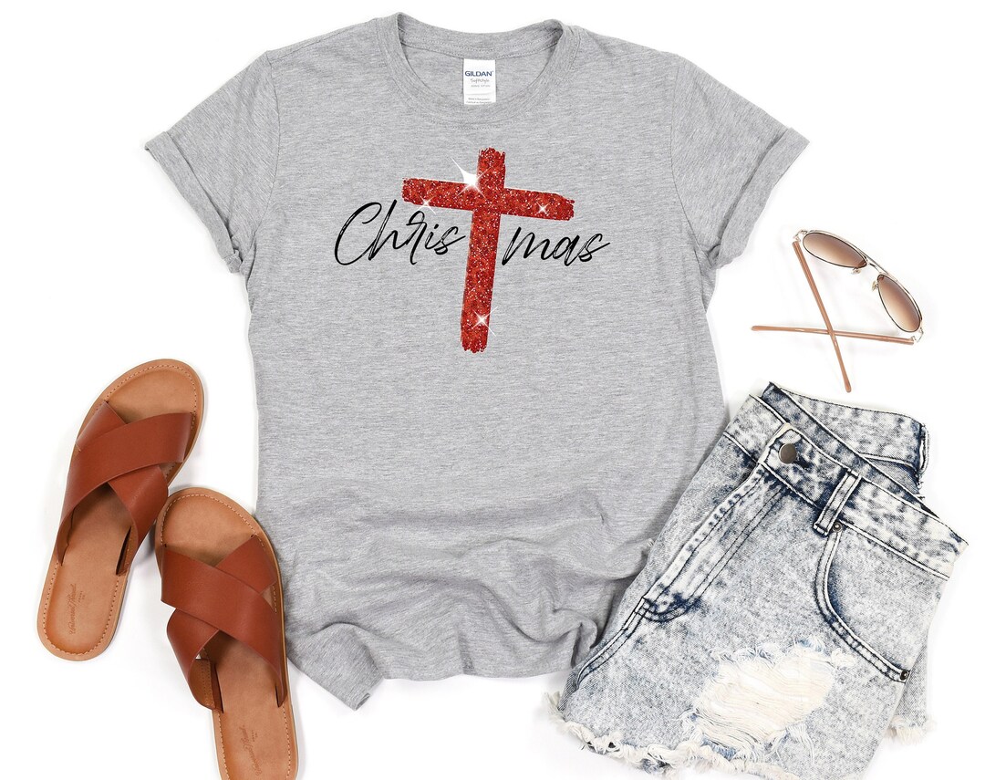 Ready to Press Christmas Cross, DTF Print Transfer, Heat Transfer for T ...