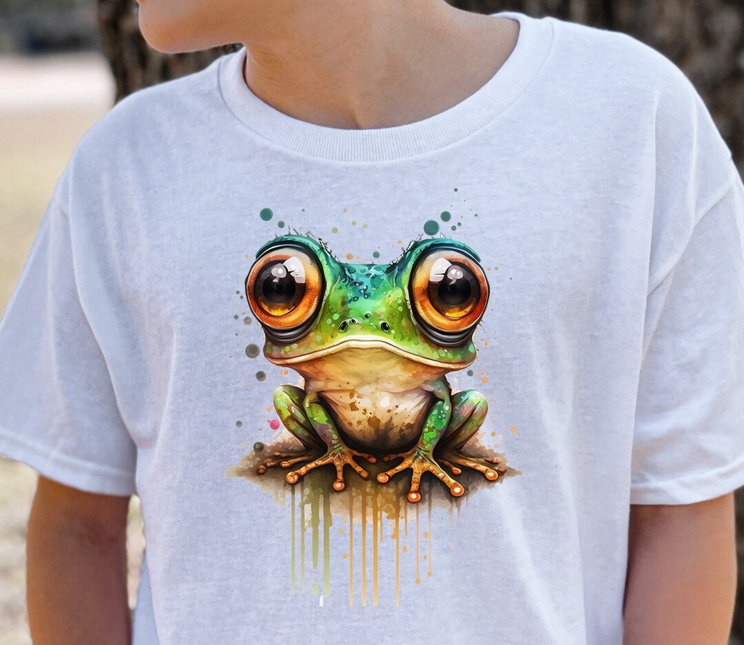 Ready to Press Frog 02, DTF Print Transfer, Heat Transfer for T-shirts ...