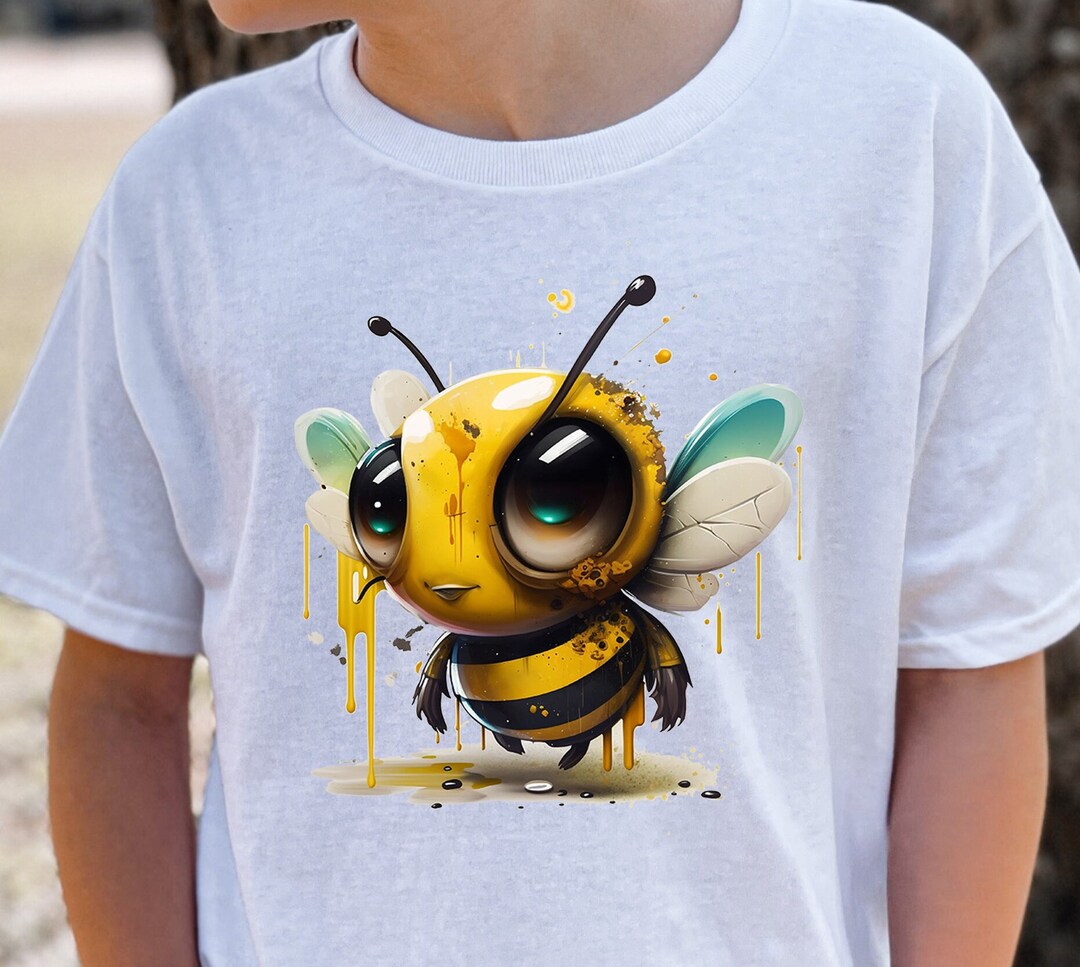 Ready to Press Bee 03, DTF Print Transfer, Heat Transfer for T-shirts, Watercolor, Bee, Kids ...