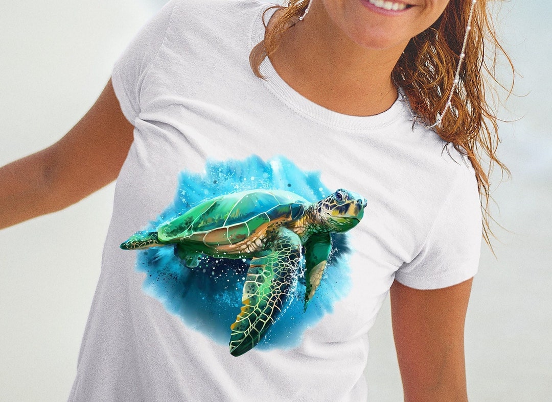 Ready to Press Ocean Turtle DTF Print Transfer, Heat Transfer for T ...