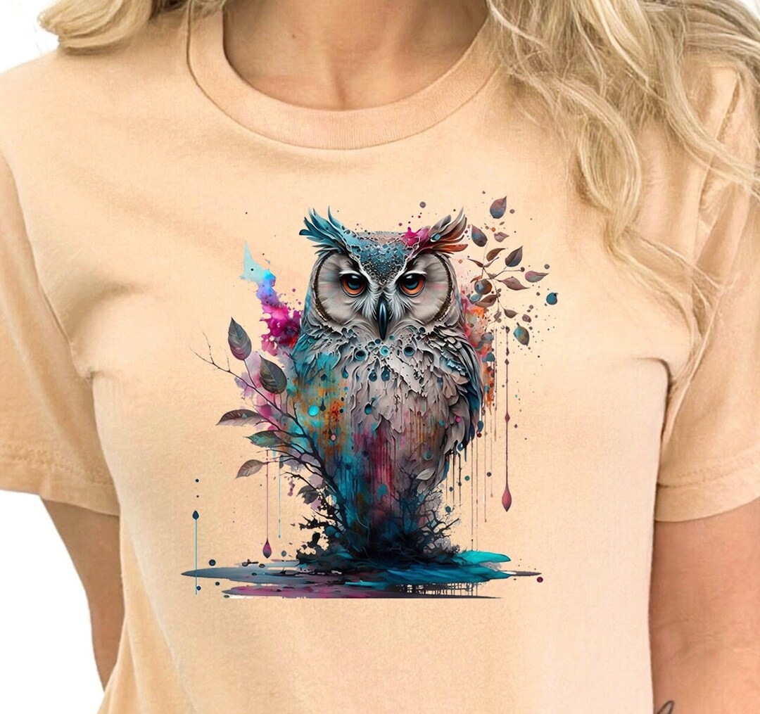 Ready to Press Owl 03, DTF Print Transfer, Heat Transfer for T-shirts ...