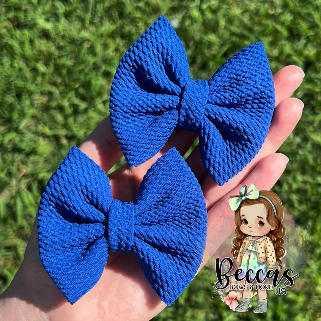 Royal Blue Solid Color Bow, Little Girls Bow, Baby Bow, Ready to Ship ...