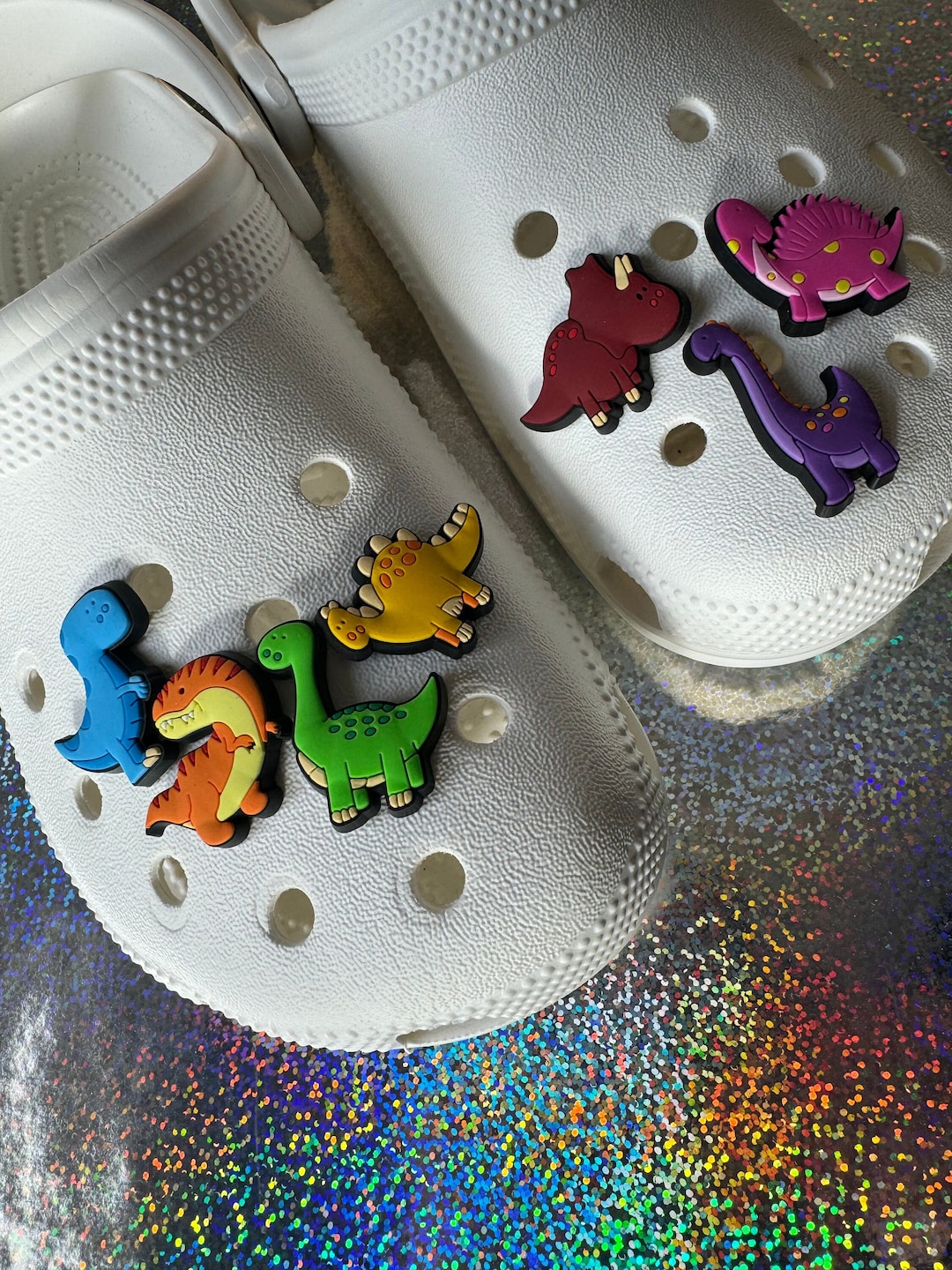 Dinosaur Shoe Charms Set #2, Jurassic Dino Charm Set, Kids Reptile Clog ...