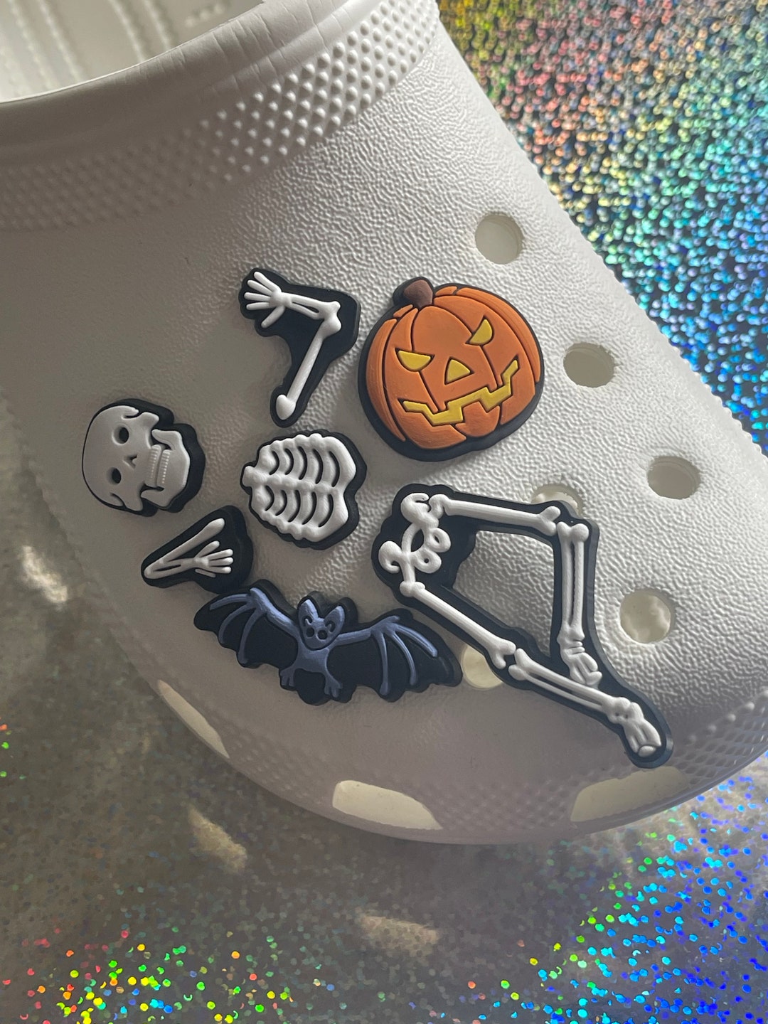 Skeleton Body Shoe Charms, Bones Horror Charm Set, Scary Day of the ...