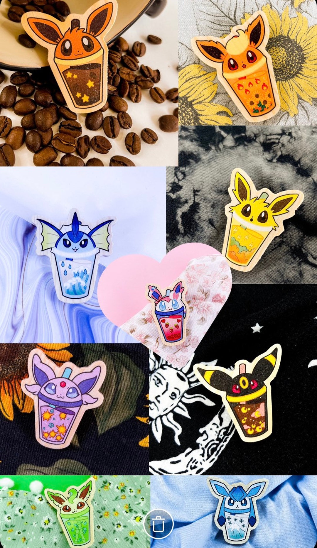 Eeveelution Boba Wood Pin Eevee Pokemon Charm - Etsy Ireland