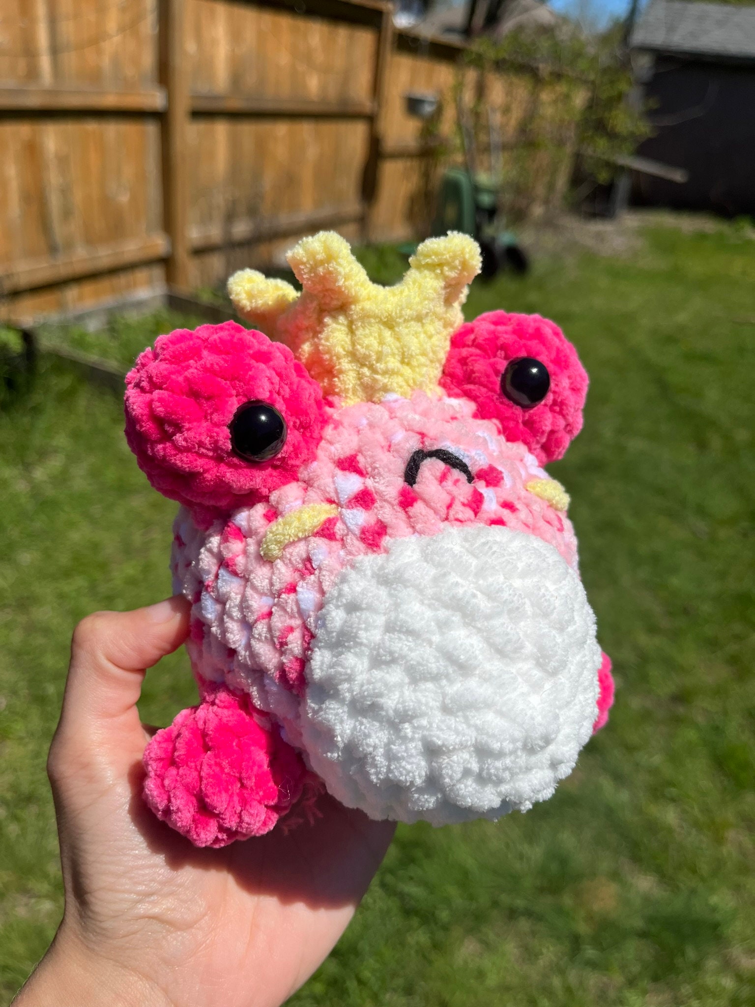 Frog Plushie Cute Amigurumi Kawaii Frog Plush, One of a Kind, Handmade ...