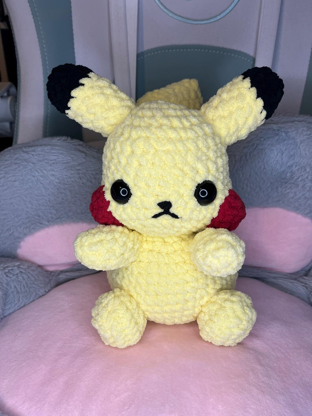 Pikachu Pokemon Inspired Electric Mouse Handmade Crochet Plushie | Cute ...