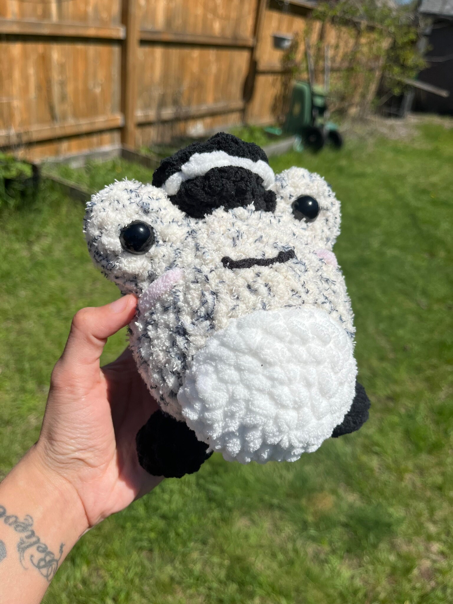 Frog Plushie Cute Amigurumi Kawaii Frog Plush, One of a Kind, Handmade ...