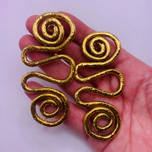 Huge CHRISTIAN LACROIX Gold Scroll Design Earrings France - Etsy
