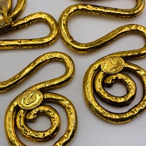 Huge CHRISTIAN LACROIX Gold Scroll Design Earrings France - Etsy