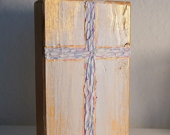 Cross on Wood Block - Etsy
