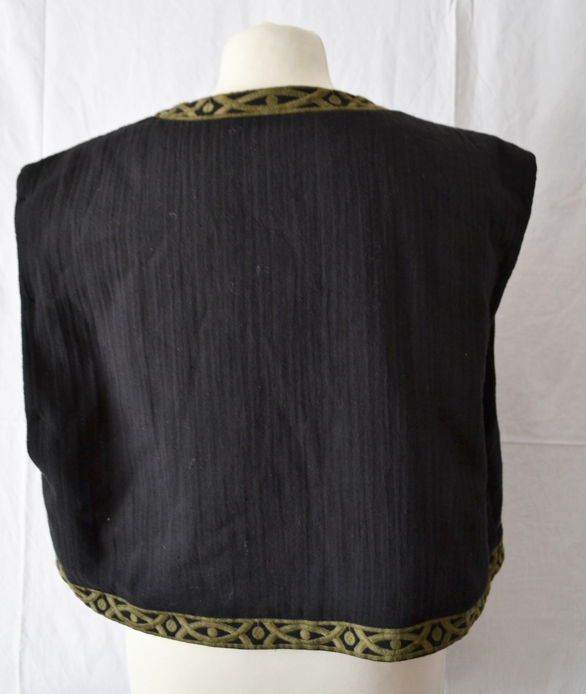 Black Cropped Waistcoat With Embroidery, Zara Vest - Etsy