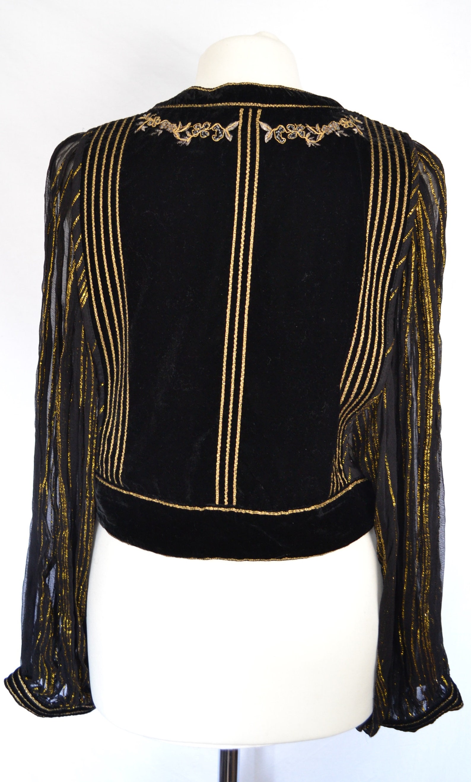 Zara Boho Style Velvet Jacket With Ballon Sleeves With Gold - Etsy