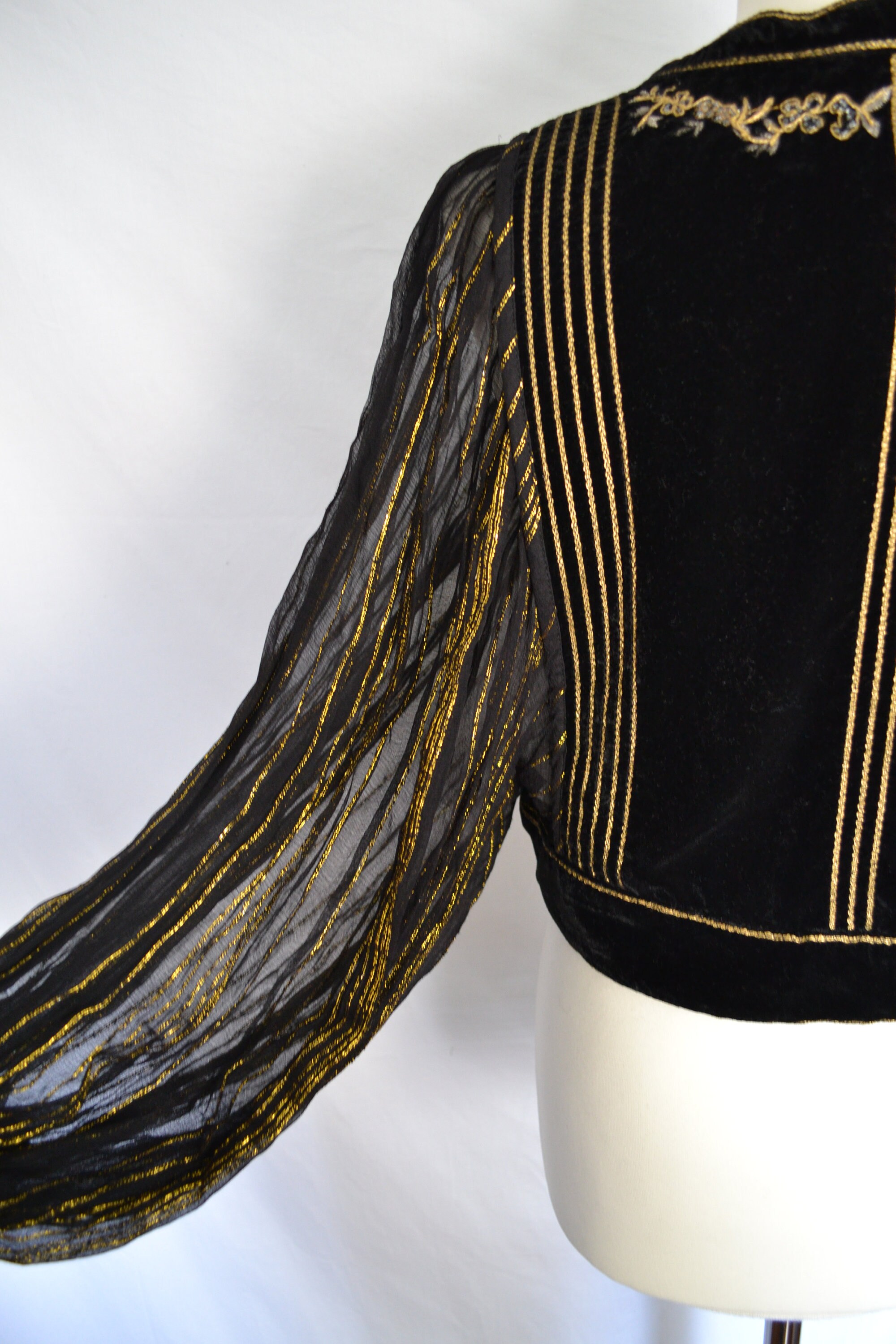 Zara Boho Style Velvet Jacket With Ballon Sleeves With Gold - Etsy