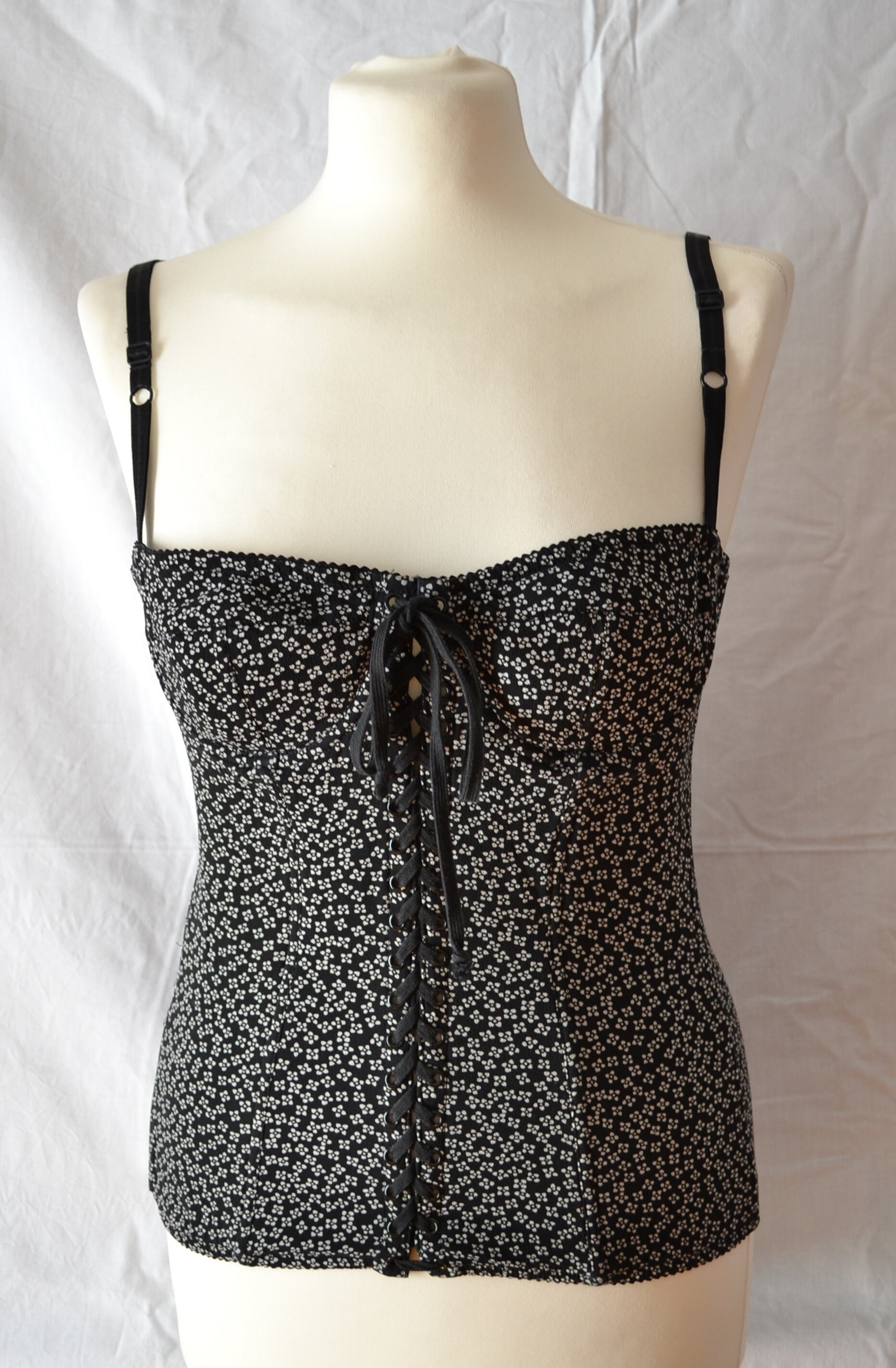 Vintage Dolce&gabbana Corset Lace up Top - Etsy