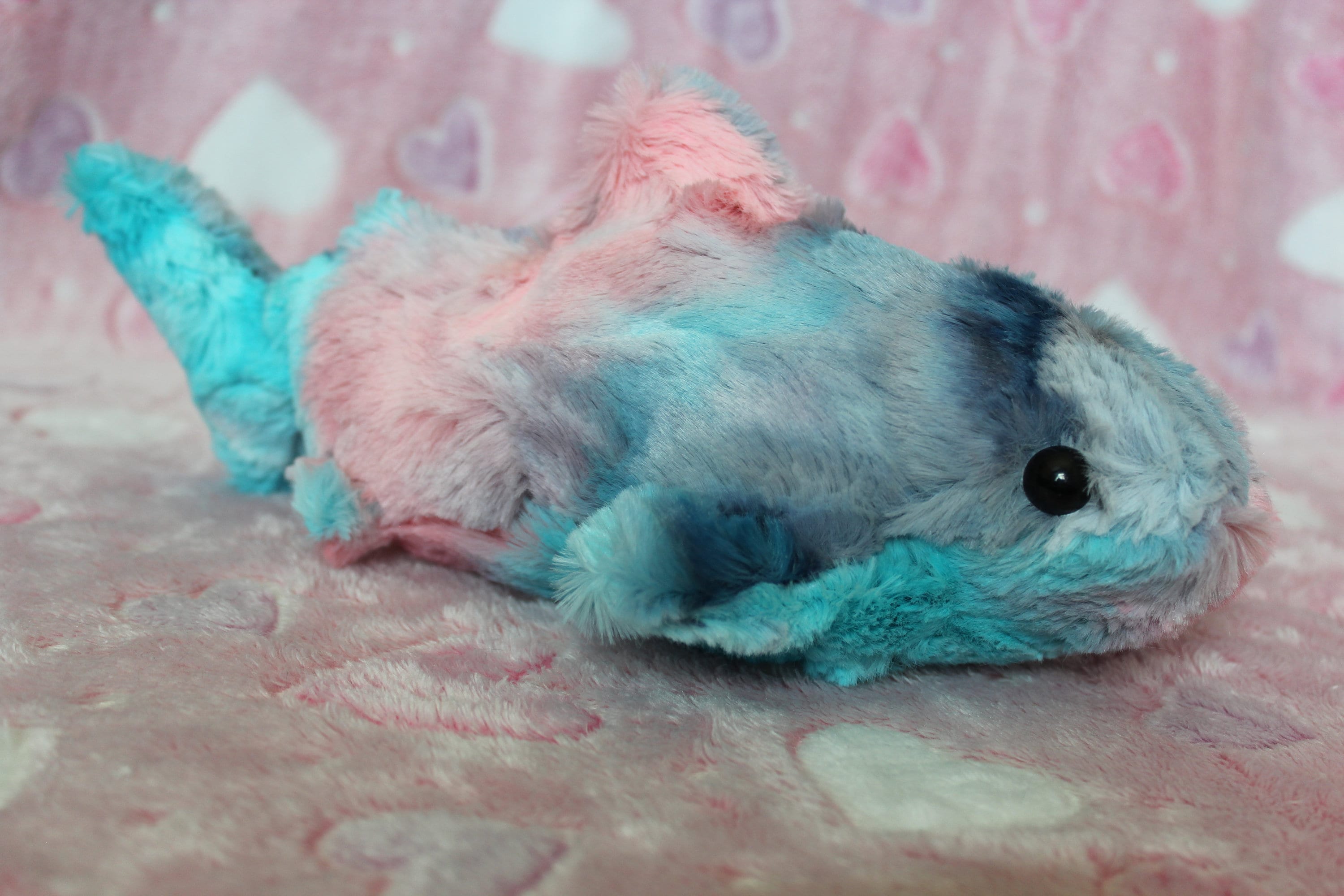 Cotton Candy Pink & Blue Whale Shark Plush Toy Fluffy Soft - Etsy