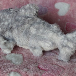 Icy Snow Whale Shark Plush Toy, Silver Fawn and White Fabric Plushie ...