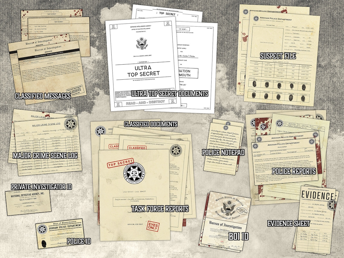 Cthulhu Handouts Mega Bundle | Interactive Handouts for Lovecraftian ...