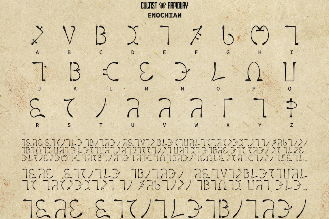 Cultist Armoury Font: 10 Lovecraftian and Occult Typefaces - Etsy