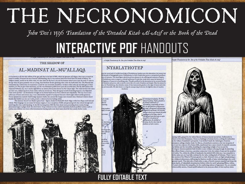 Necronomicon Handouts Vol. 1 | Interactive Handouts for Lovecraftian ...