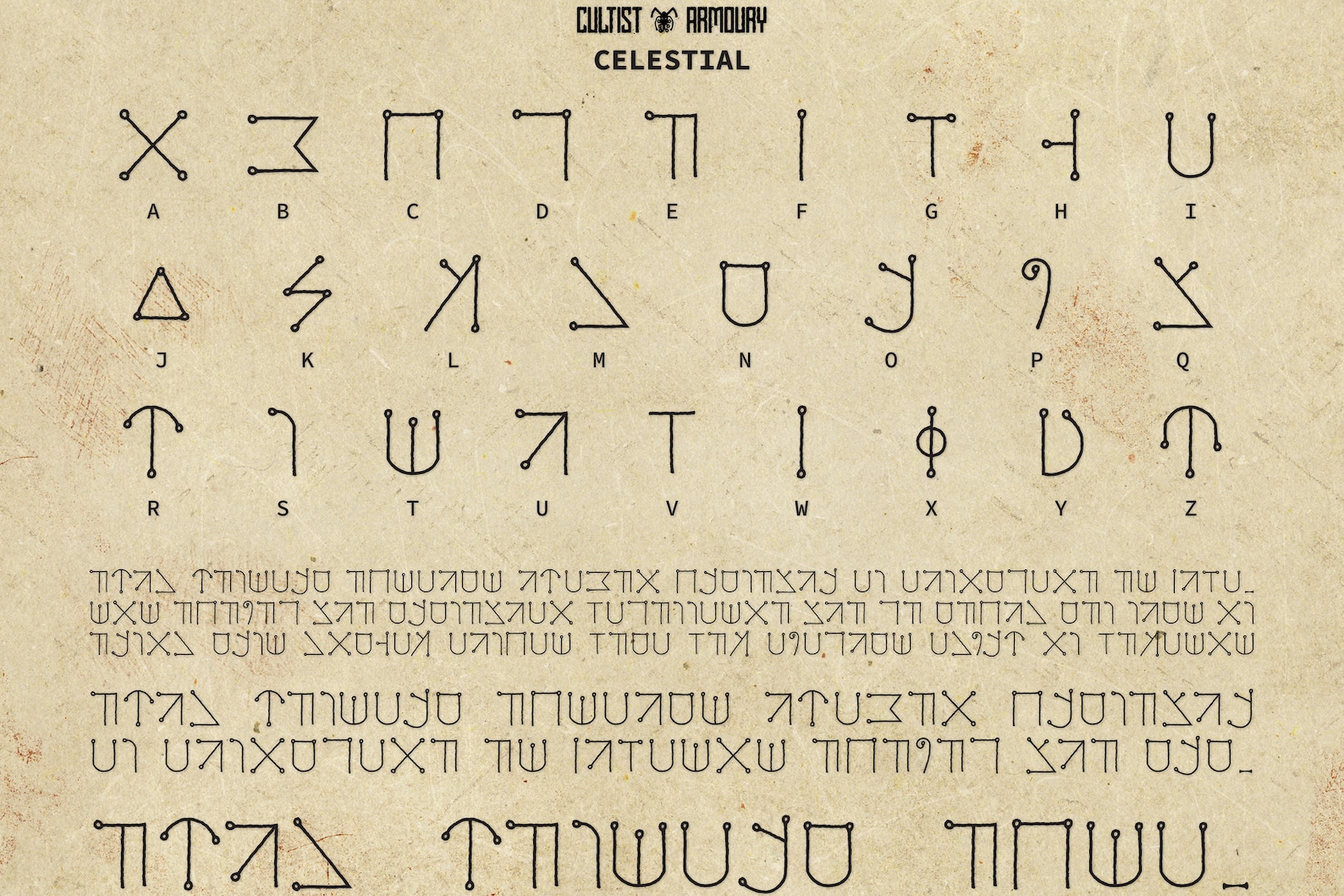 Cultist Armoury Font: 10 Lovecraftian and Occult Typefaces | Rlyehain ...