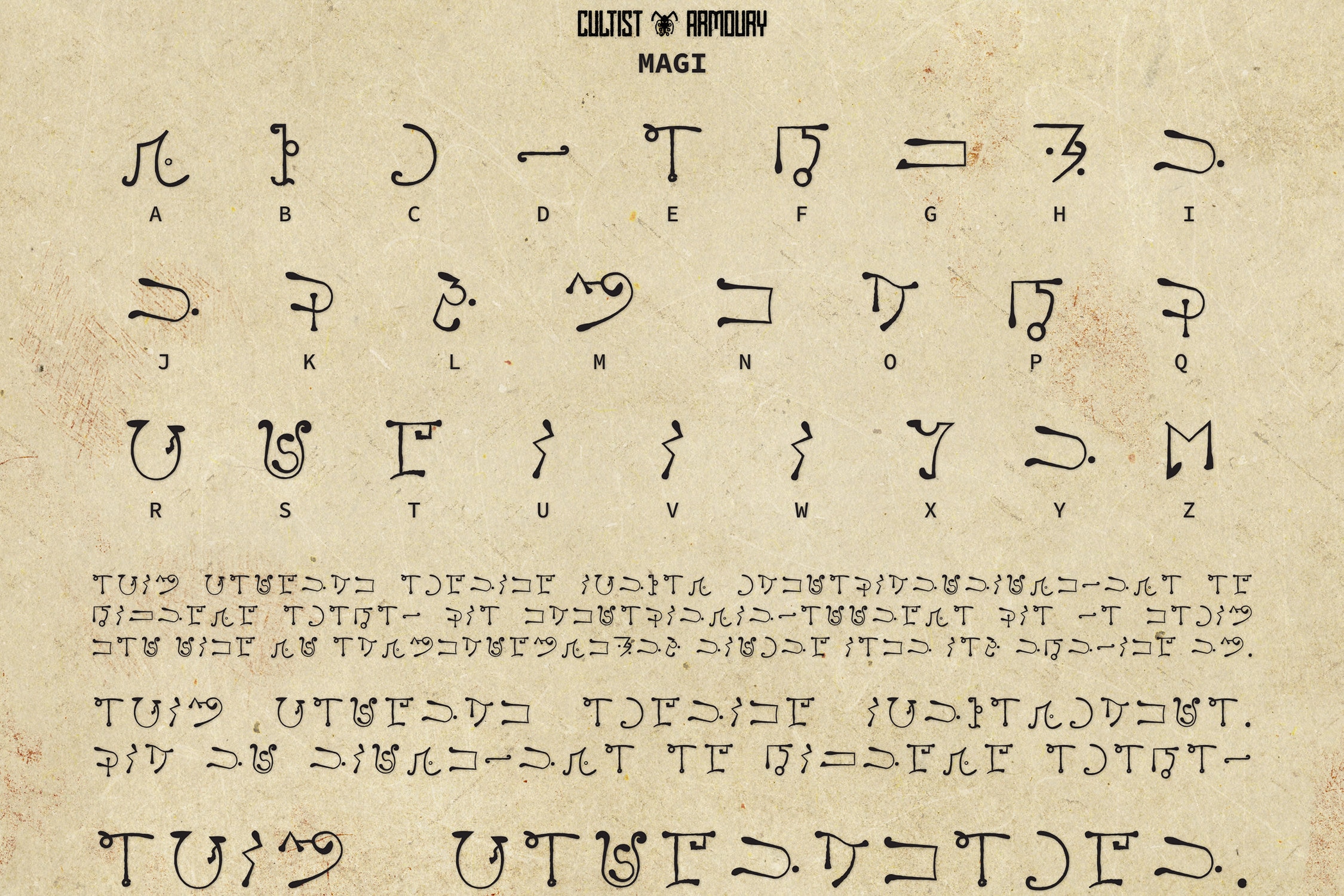 Cultist Armoury Font: 10 Lovecraftian and Occult Typefaces | Rlyehain ...