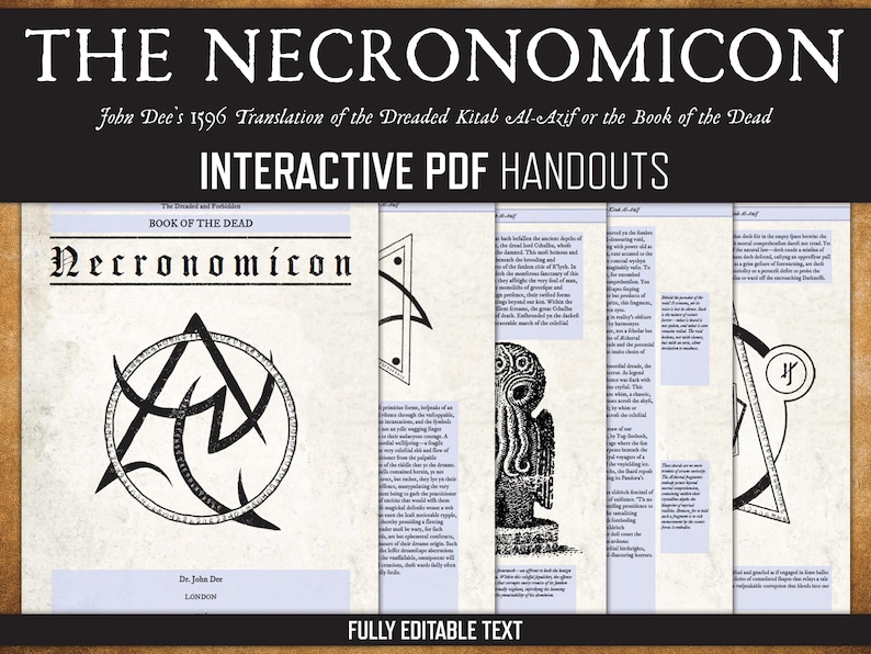 Necronomicon Handouts Vol. 1 | Interactive Handouts for Lovecraftian ...