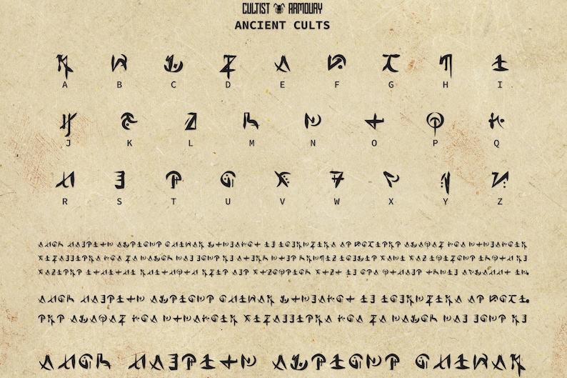 Cultist Armoury Font: 10 Lovecraftian and Occult Typefaces | Rlyehain ...