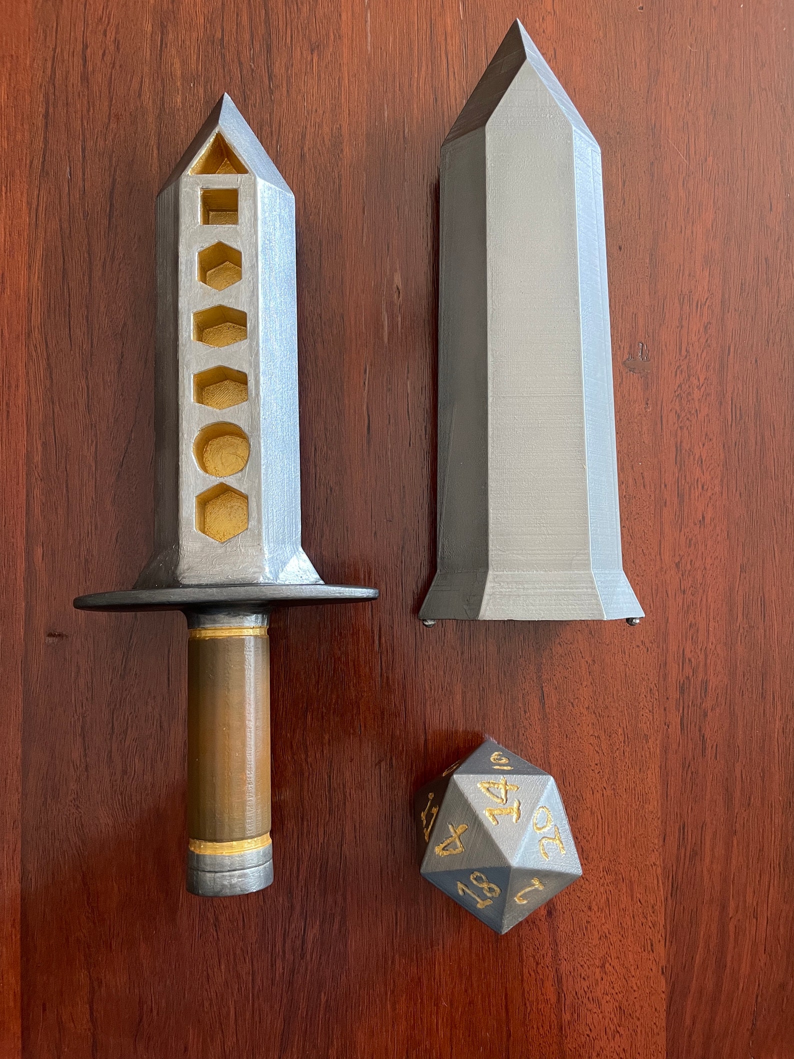 DnD Dice Sword With Removable sheath Pick your own colours | Etsy