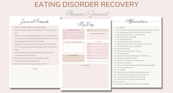 Eating Disorder Recovery Journal & Planner - Etsy