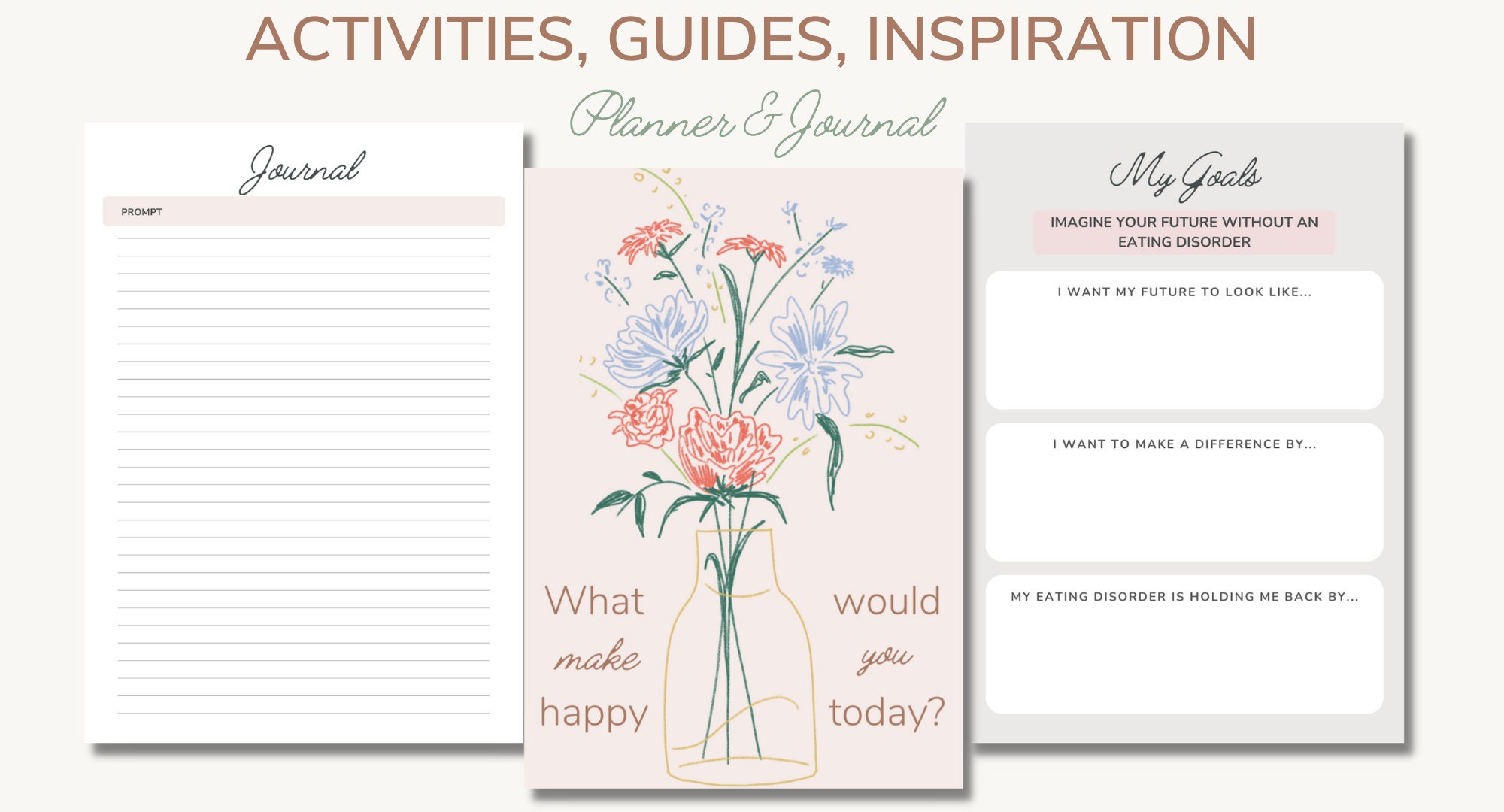 Eating Disorder Recovery Journal & Planner - Etsy