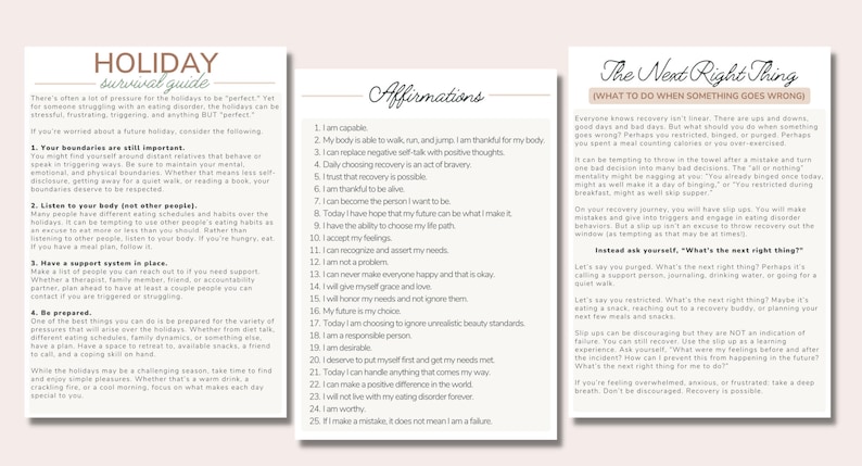 Eating Disorder Recovery Journal & Planner - Etsy