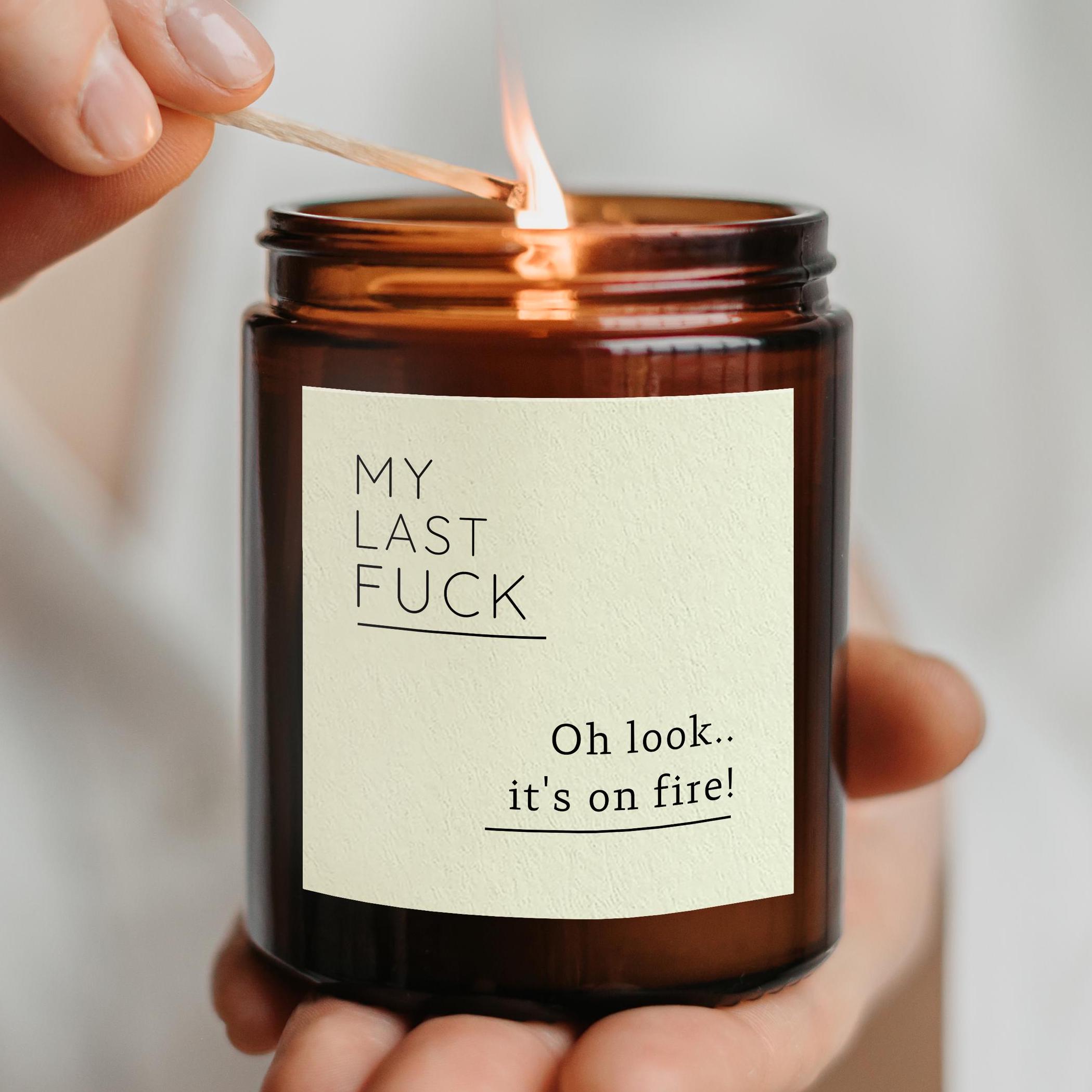 My Last Fuck Candle Funny Gift for Her Funny Candle Funny Rude Joke Gift Funny Gift for Friends Birthday Gift for Colleague Etsy UK