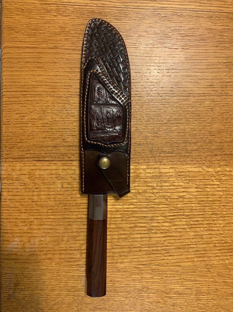 Meteorite Damascus Kitchen Knife - Etsy