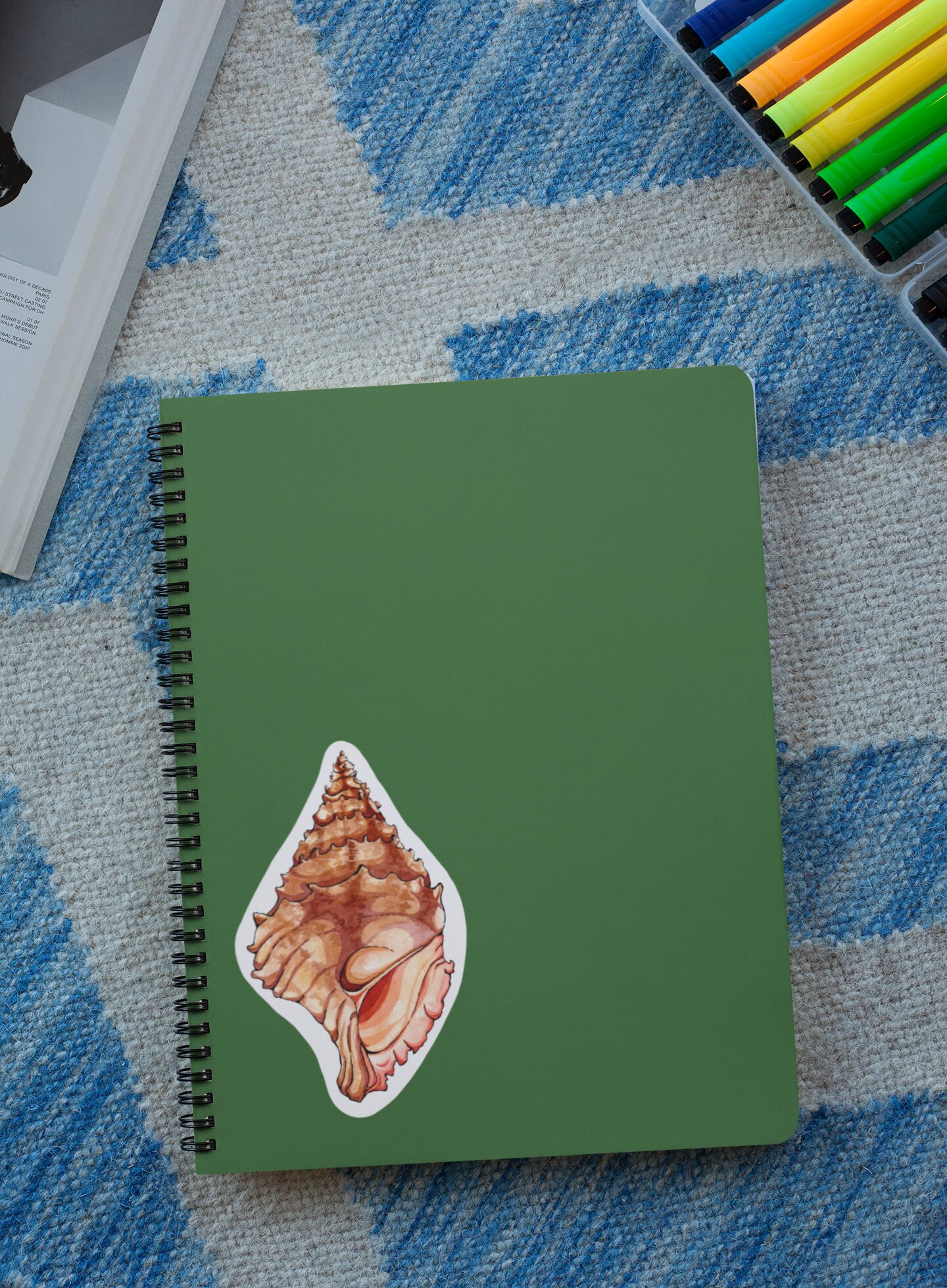 Seashell Art Vinyl Sticker Waterproof Sticker for Laptop - Etsy