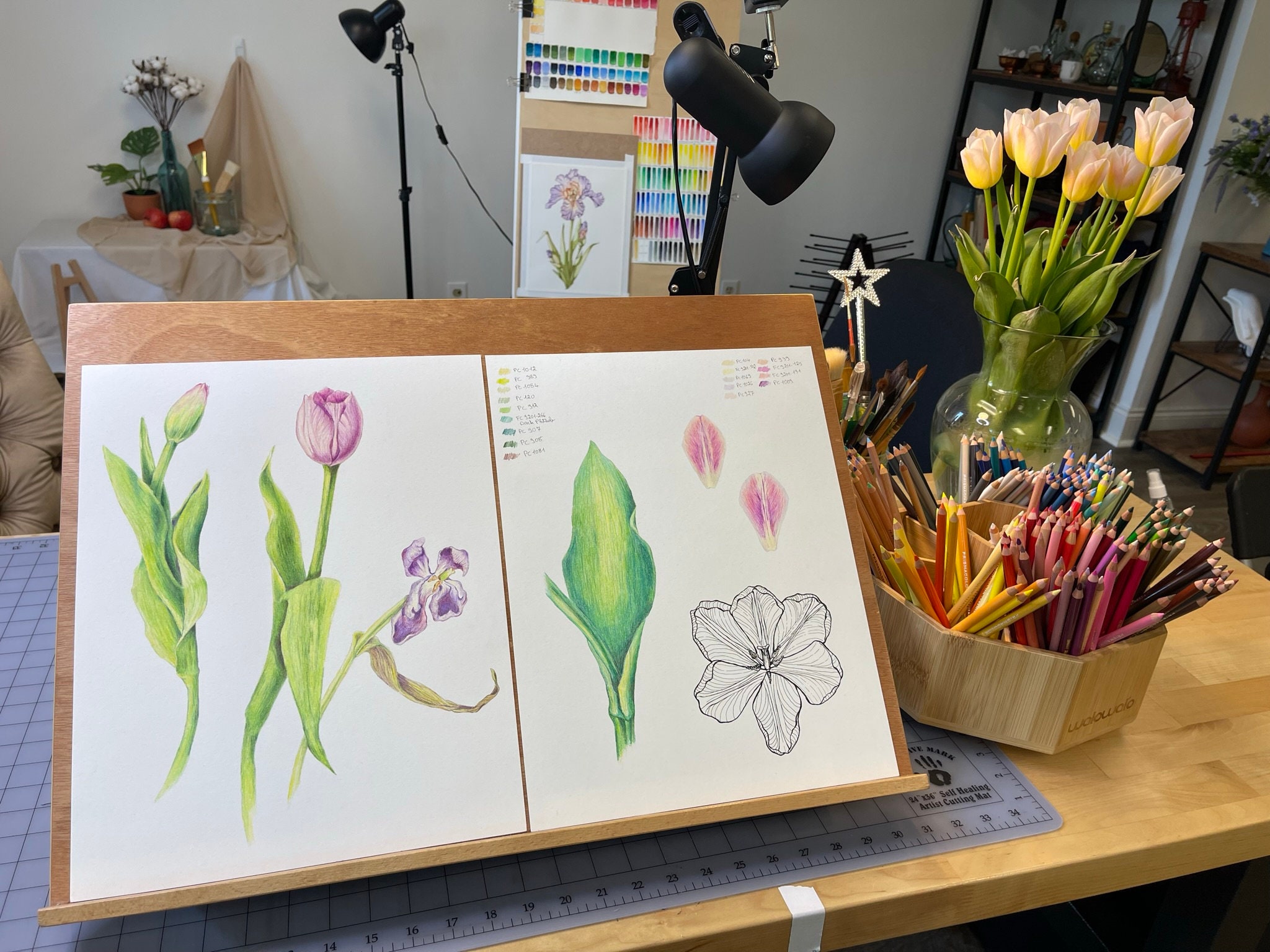 Pink Tulips Vinyl Sticker Cottage Core Stickers for Laptop - Etsy