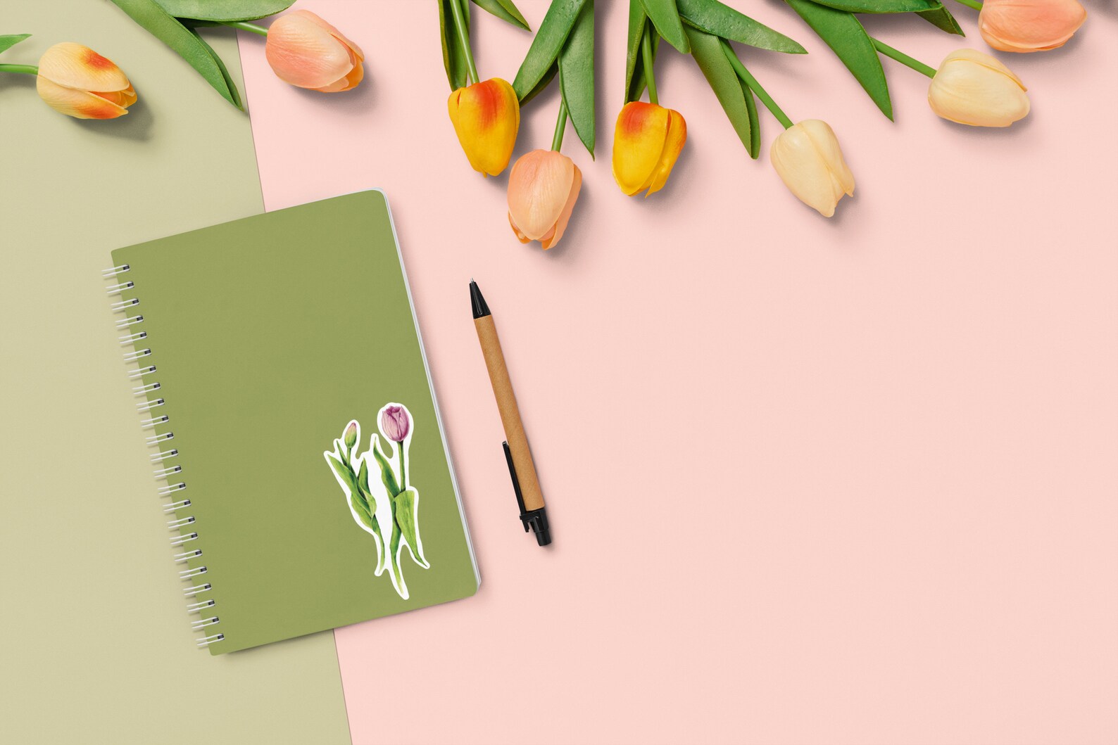 Pink Tulips Vinyl Sticker Cottage Core Stickers for Laptop - Etsy