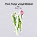 Pink Tulips Vinyl Sticker Cottage Core Stickers for Laptop - Etsy