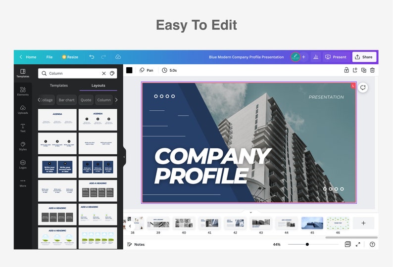 Canva Business Powerpoint Presentation Template - Etsy