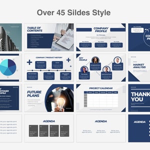 Canva Business Powerpoint Presentation Template - Etsy